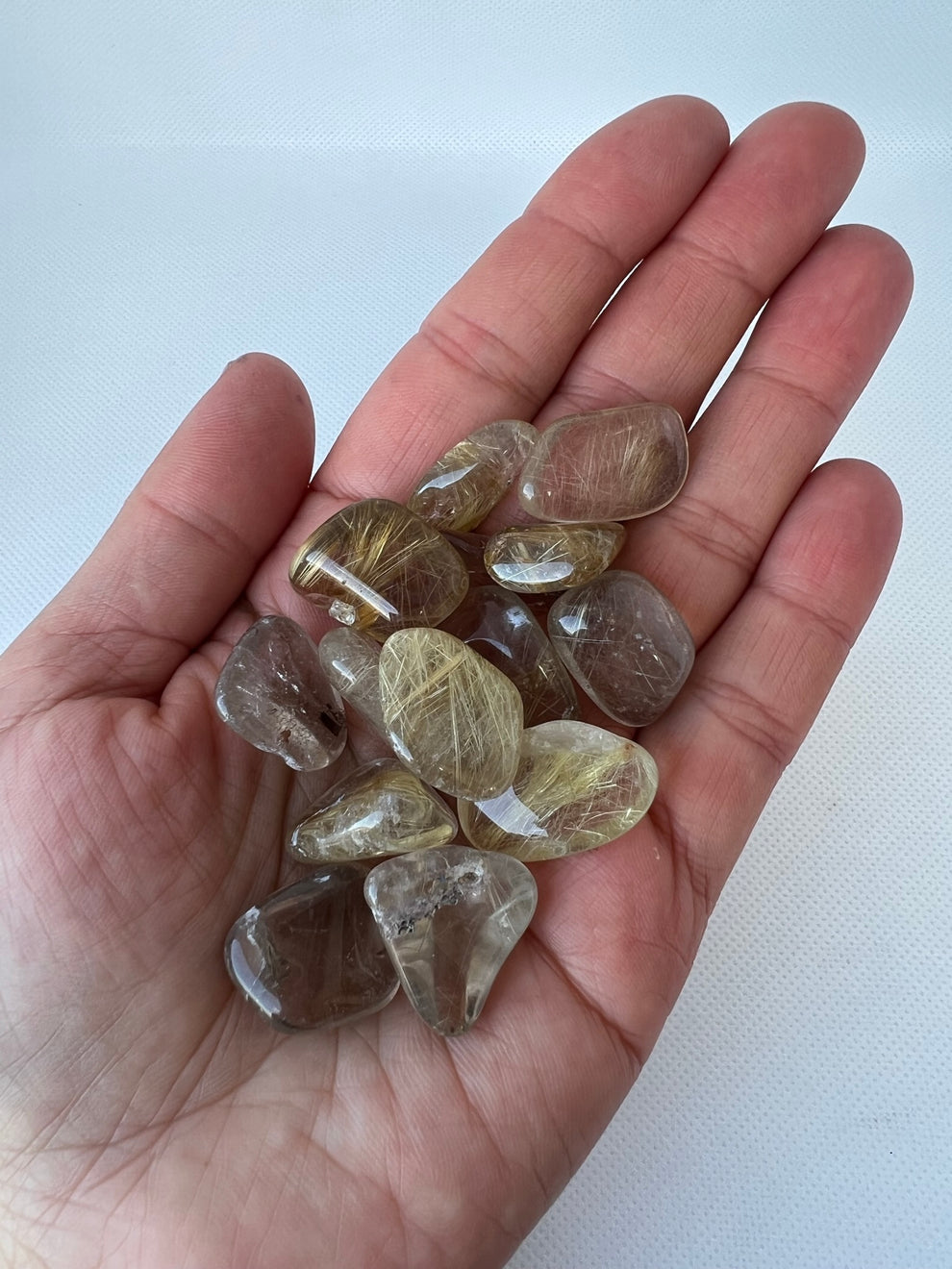 Gold Rutilated Quartz Tumbled Stone – The Dream Merchants